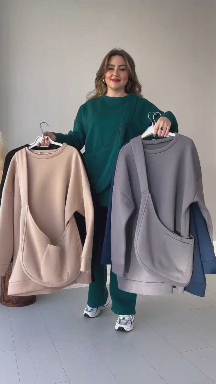 Winter Plain Tracksuit With Bag – Pehnawayyofficial